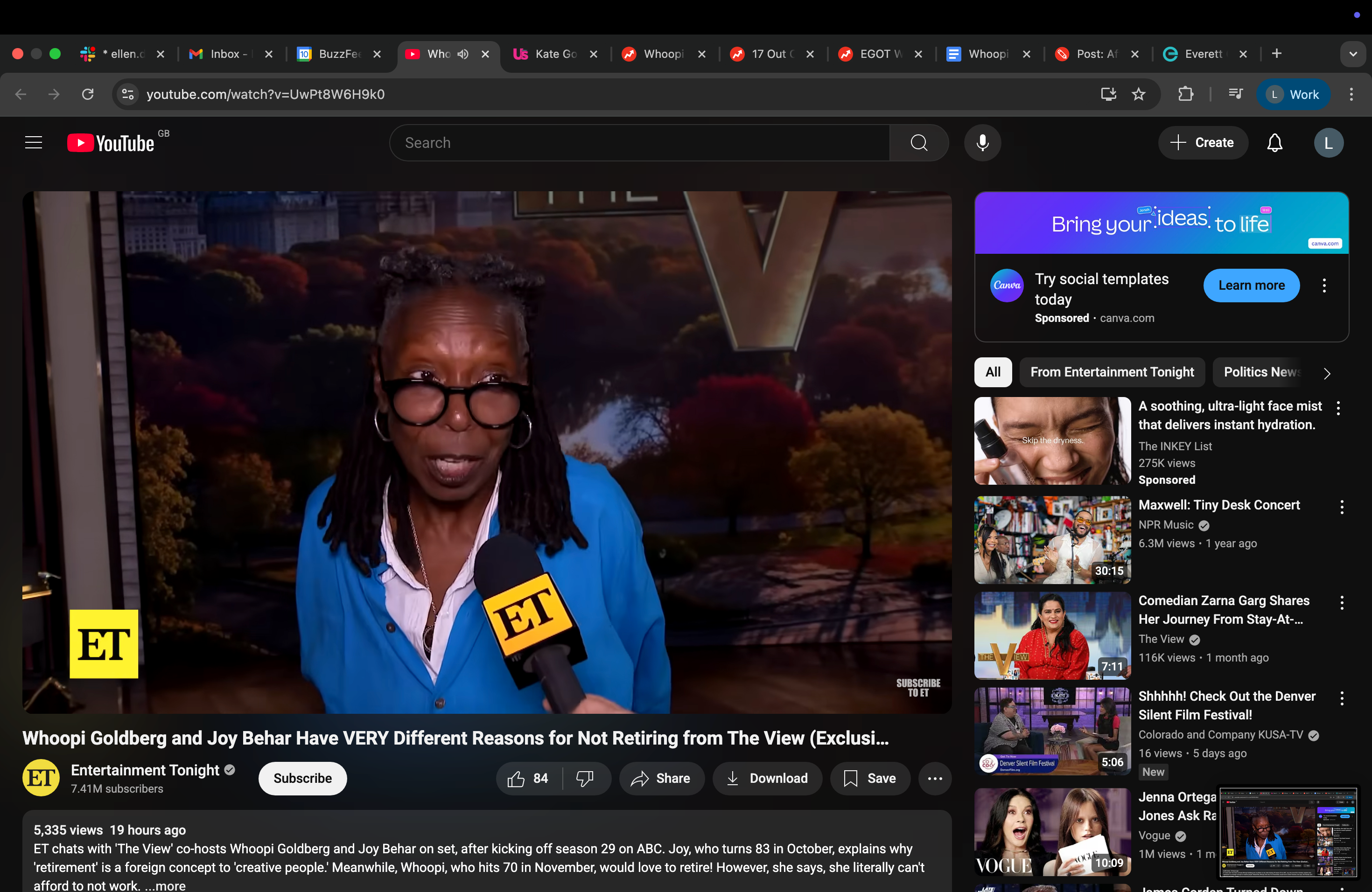 Whoopi Goldberg makes a shocking revelation, stating that she cannot ...