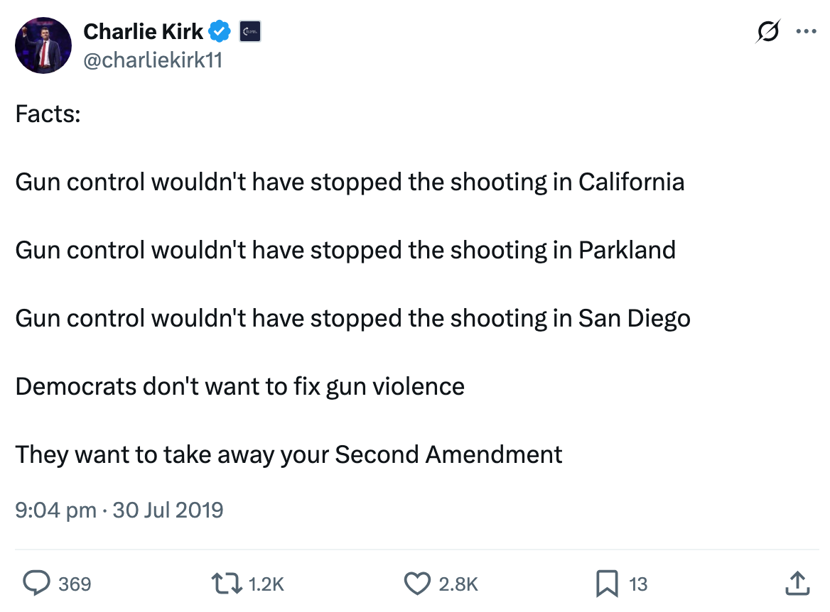 13 Charlie Kirk Quotes About His Gun Control Beliefs