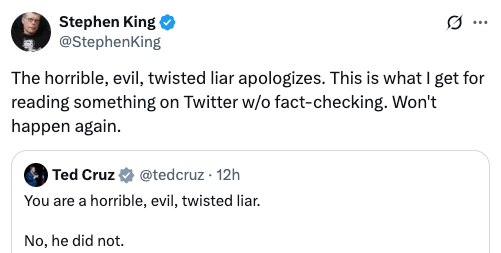Stephen King Apologizes For Viral Charlie Kirk Comment