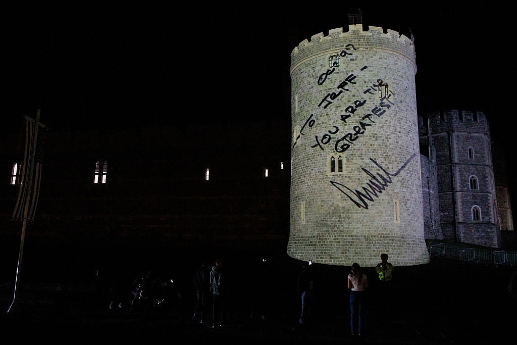 The UK Greeted Donald Trump With A Light Show He Likely Didn't Appreciate