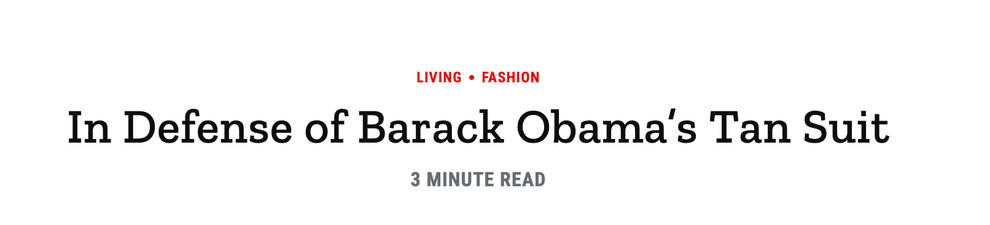 Obama's Latest Comments About His Infamous Tan Suit Are Very Funny