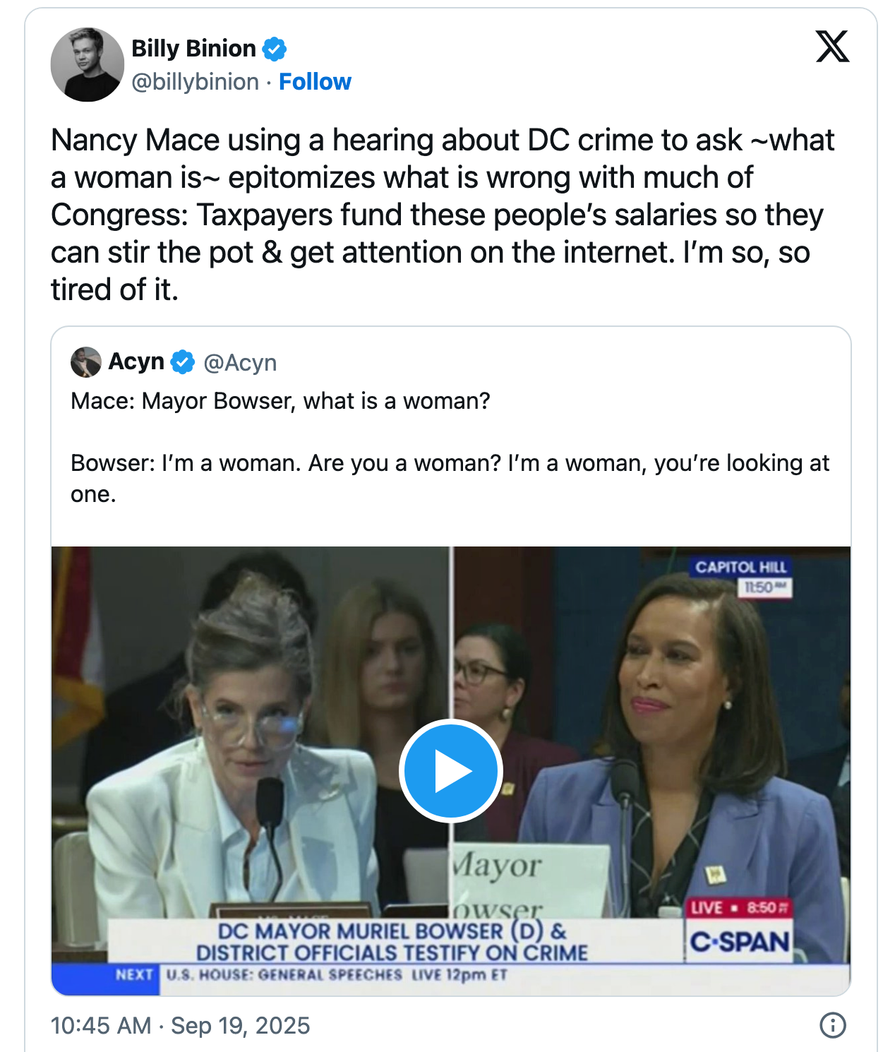 Nancy Mace Just Got Put In Her Place By The Mayor Of DC