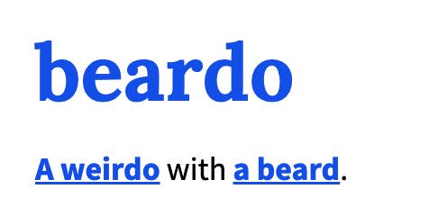 urban dictionary beard