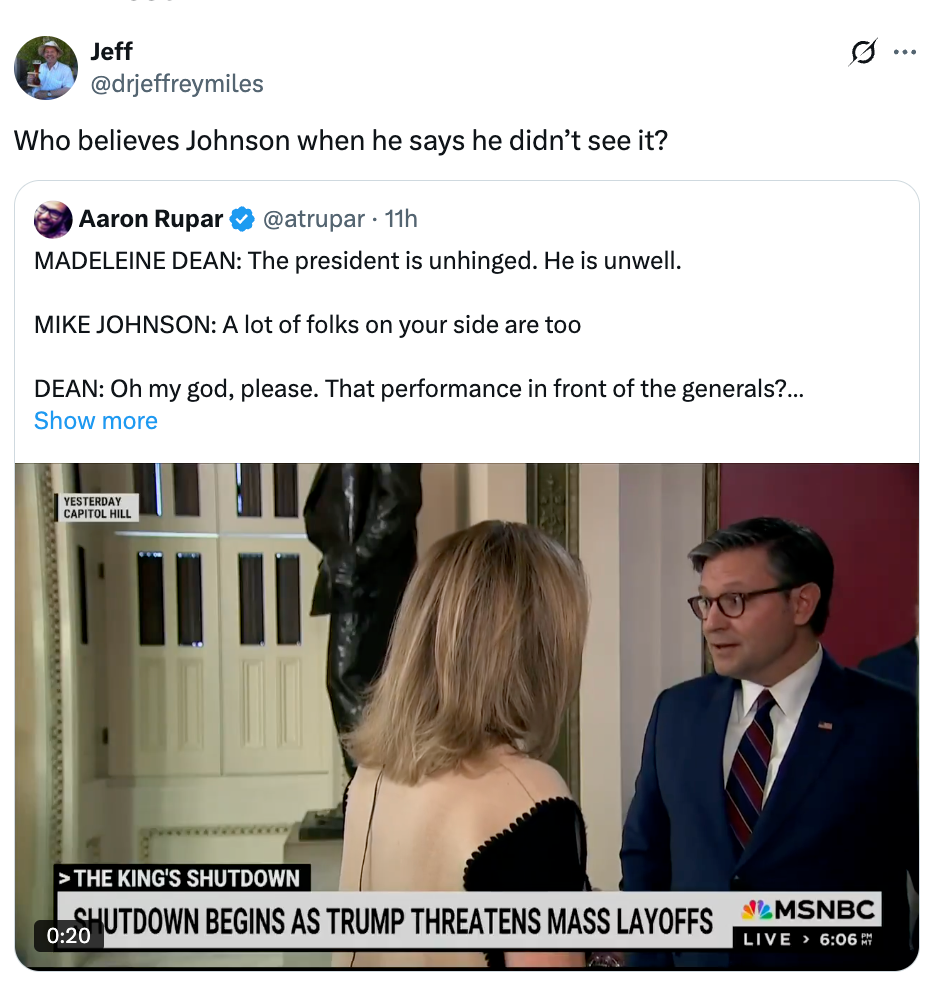 People Are Saying Mike Johnson Admitted Trump Is Unhinged In This Viral ...