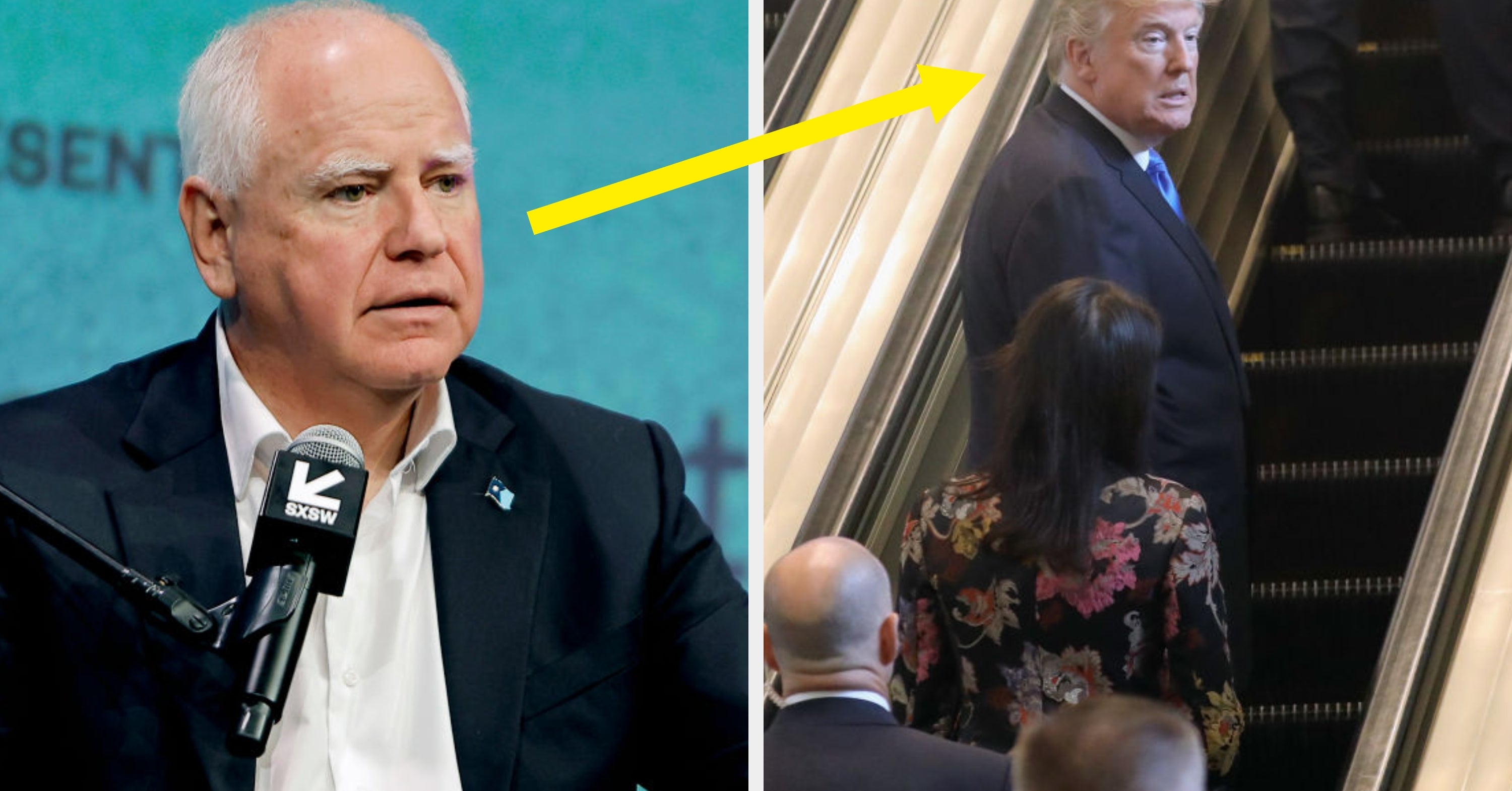 Tim Walz Roasted Donald Trump’s Escalator Fail With 5 Simple Words