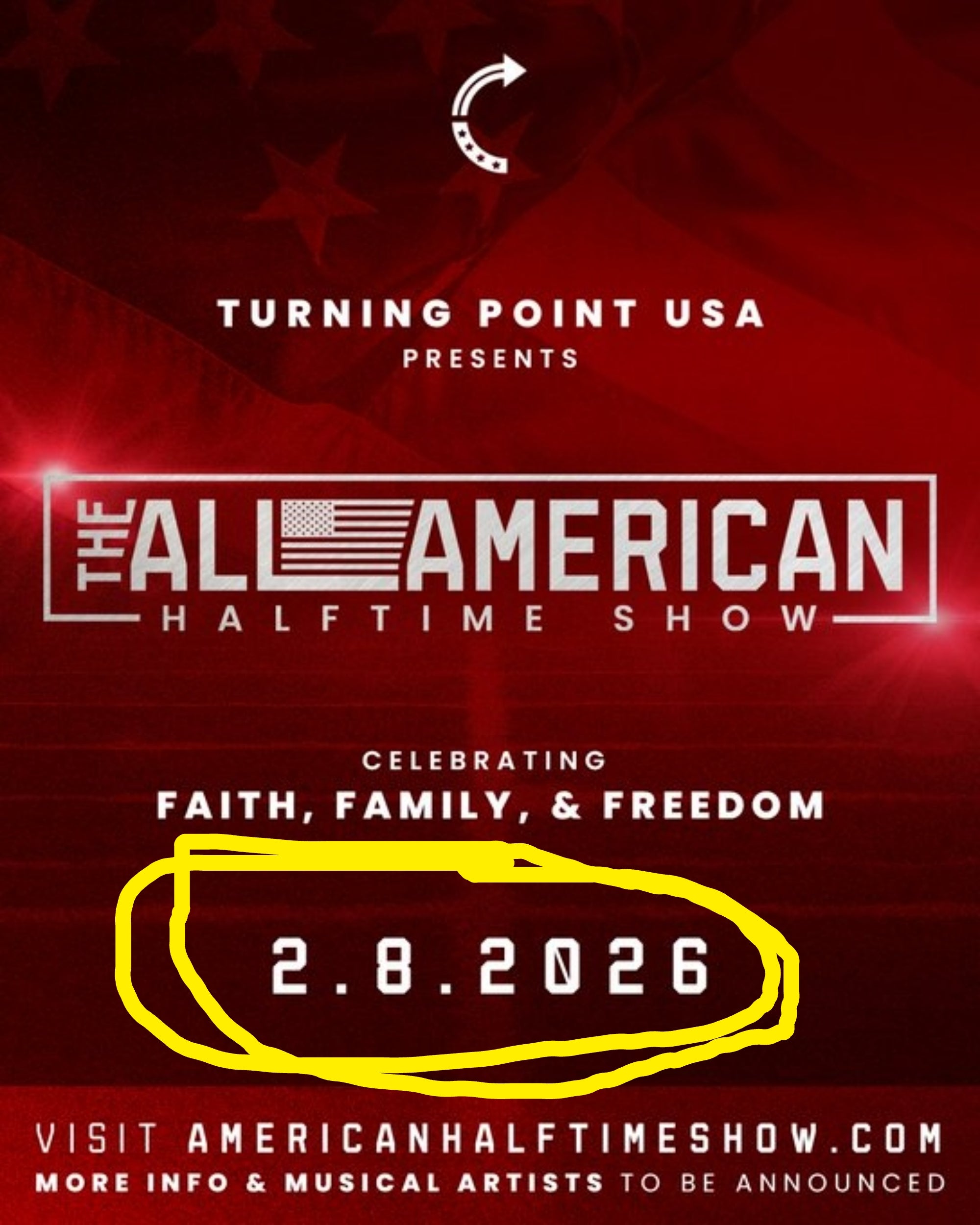 Reactions: Turning Point USA Announced An All-American Halftime Show