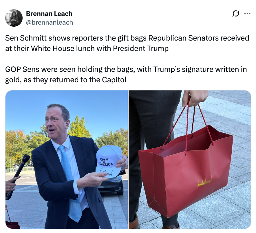Republican Senators' Trump "Swag Bags" Are Going Viral