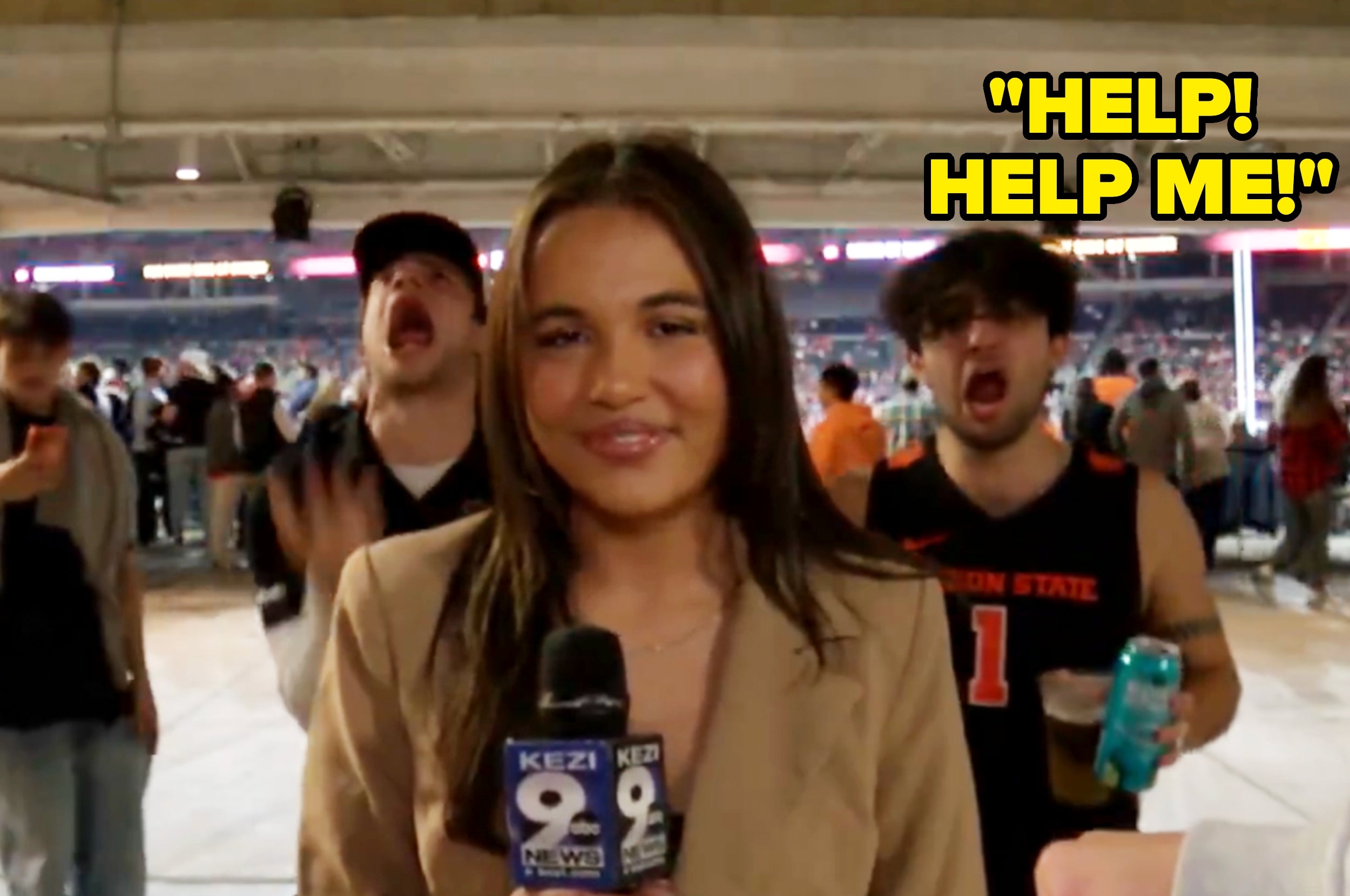 Reporter Interrupted By Obnoxious Fans, Reactions