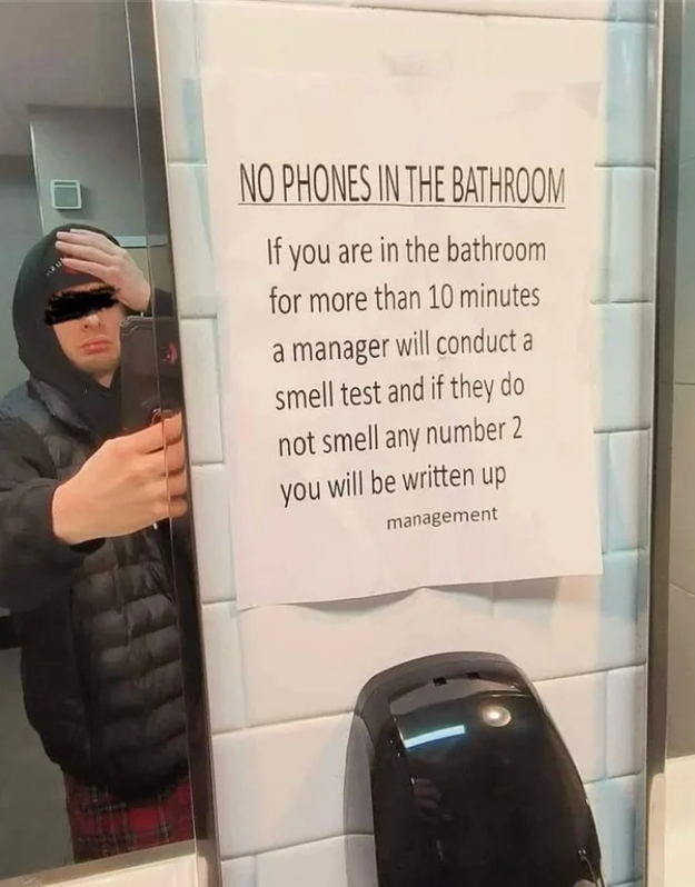 Absurd Workplace Bathroom Sign Goes Viral