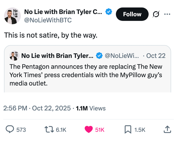 Best Political Tweets 10-24-2025