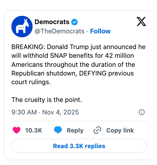 Trump's SNAP Post Sparks Public Confusion