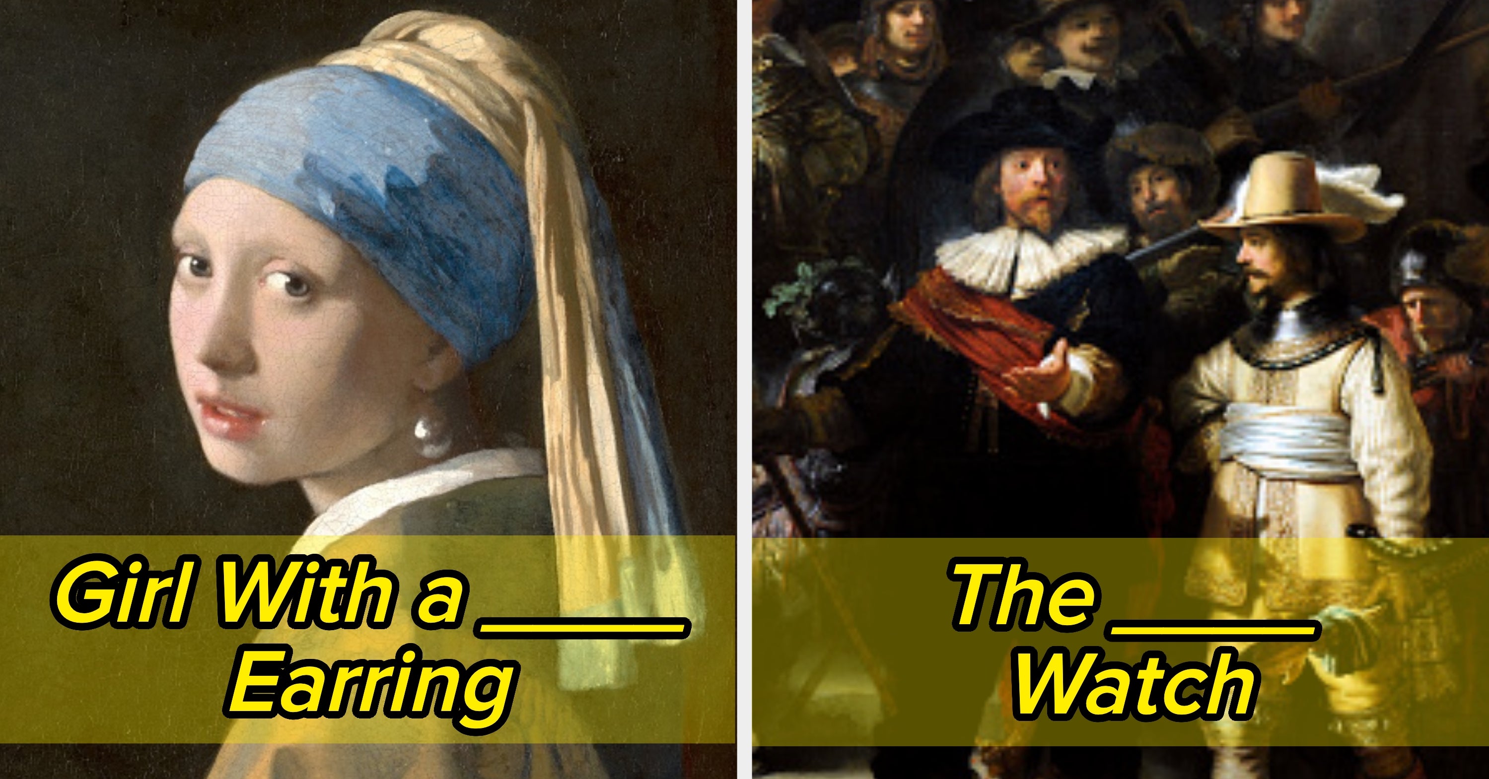 Famous Paintings Titles Art History Trivia Quiz