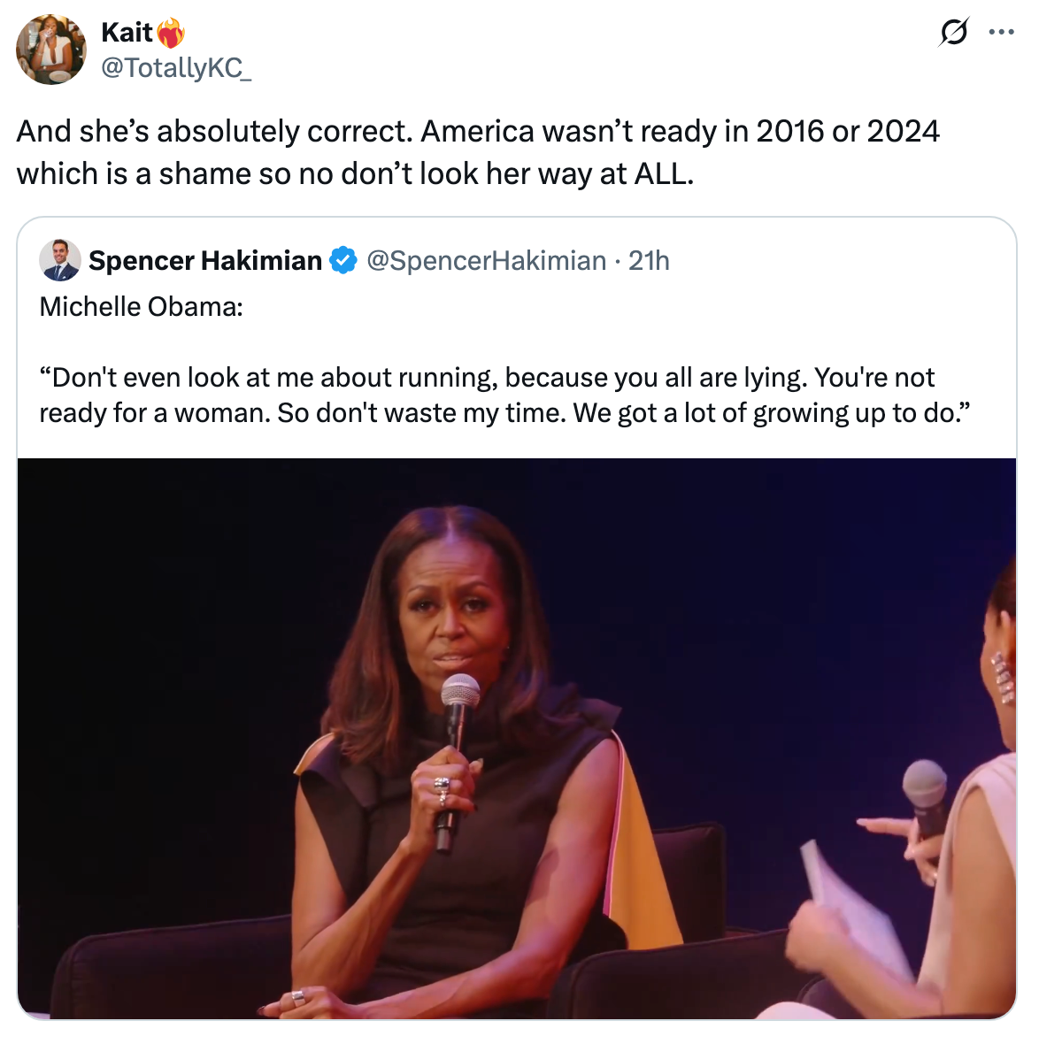 Michelle Obama's Candid Take On Running For President