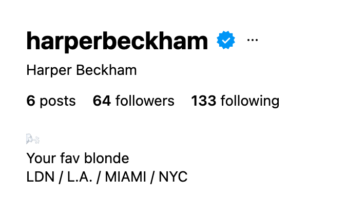 Harper Beckham's Instagram Tribute To Cruz Beckham