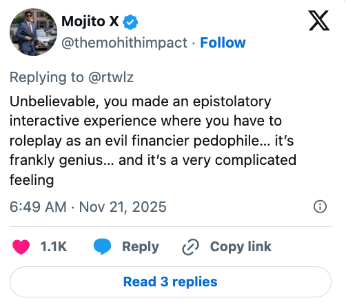 Reactions: Gmail Clone Website For Epstein's Emails