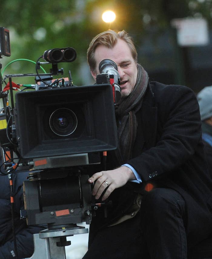 christopher nolan on set
