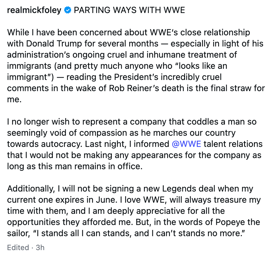 This Wrestling Icon Just Denounced Donald Trump