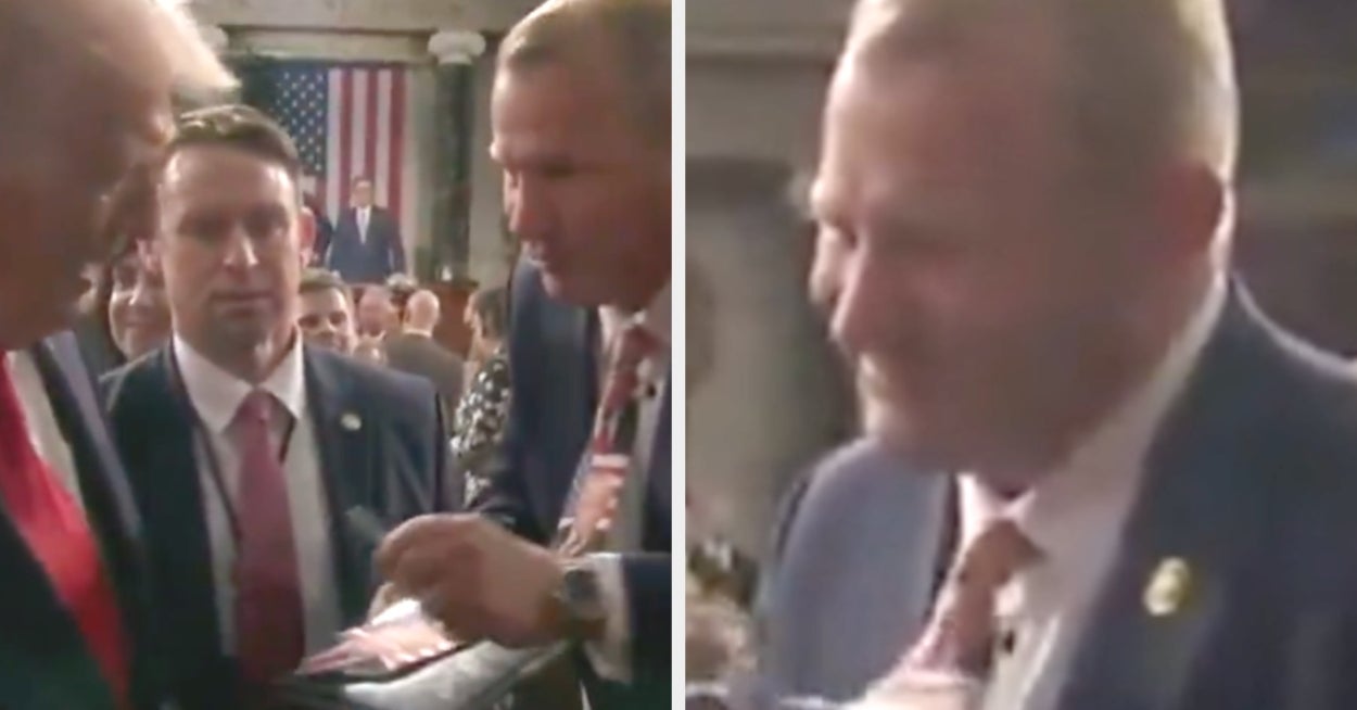 Trump Signing Republican Congressman's Tie Viral Video
