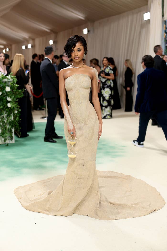 Tyla Wears Snakeskin Temporary Tattoo Outfit