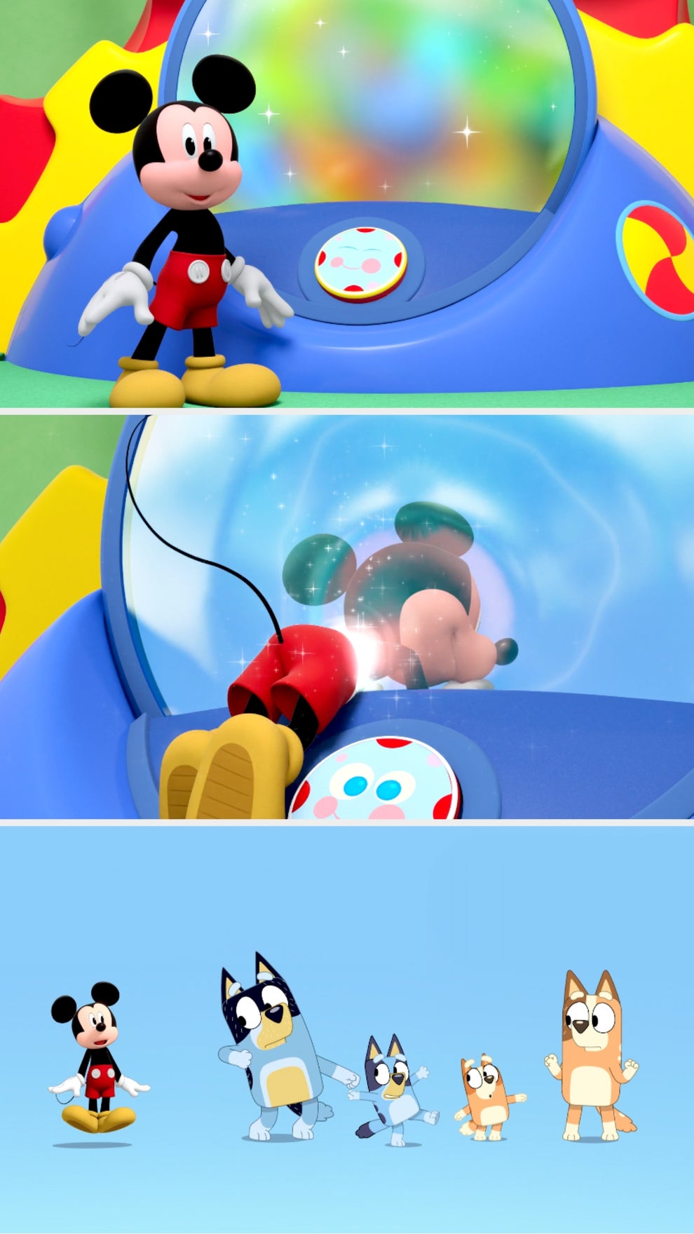 Mickey Mouse And Bluey Crossover Short “Mickey + Bluey” — Watch The ...