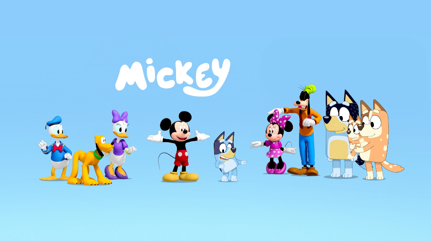Mickey Mouse And Bluey Crossover Short “Mickey + Bluey” — Watch The ...