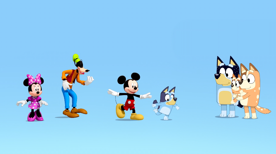 Mickey Mouse And Bluey Crossover Short “Mickey + Bluey” — Watch The ...