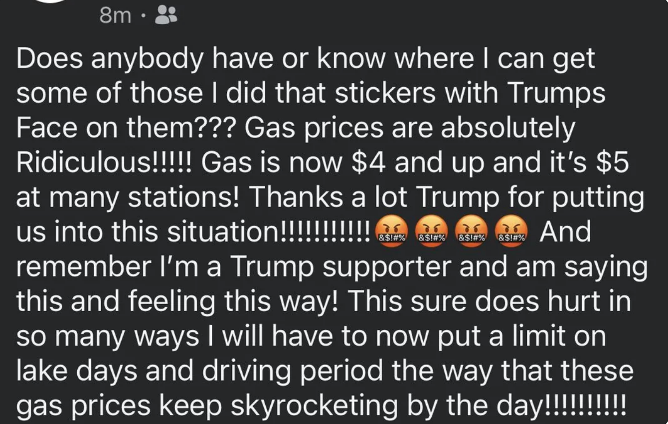 MAGA Ranting About High Gas Prices