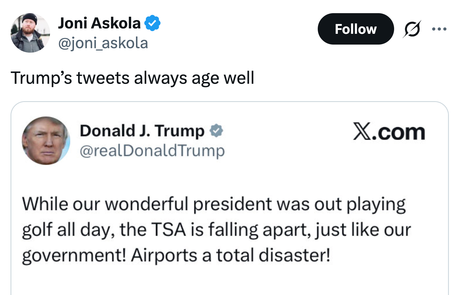 Trump's 2016 Tweet Eerily Predicts Current Events