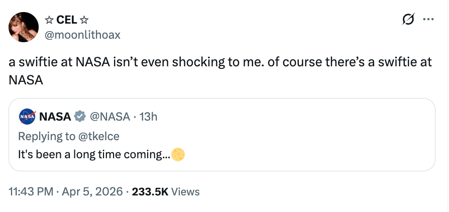 NASA's Hilarious Response To Travis Kelce's Old Tweet