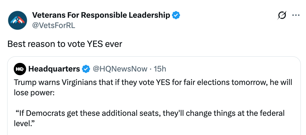 Trump Just Accidentally Told Virginians Why They Should Vote "Yes" Today