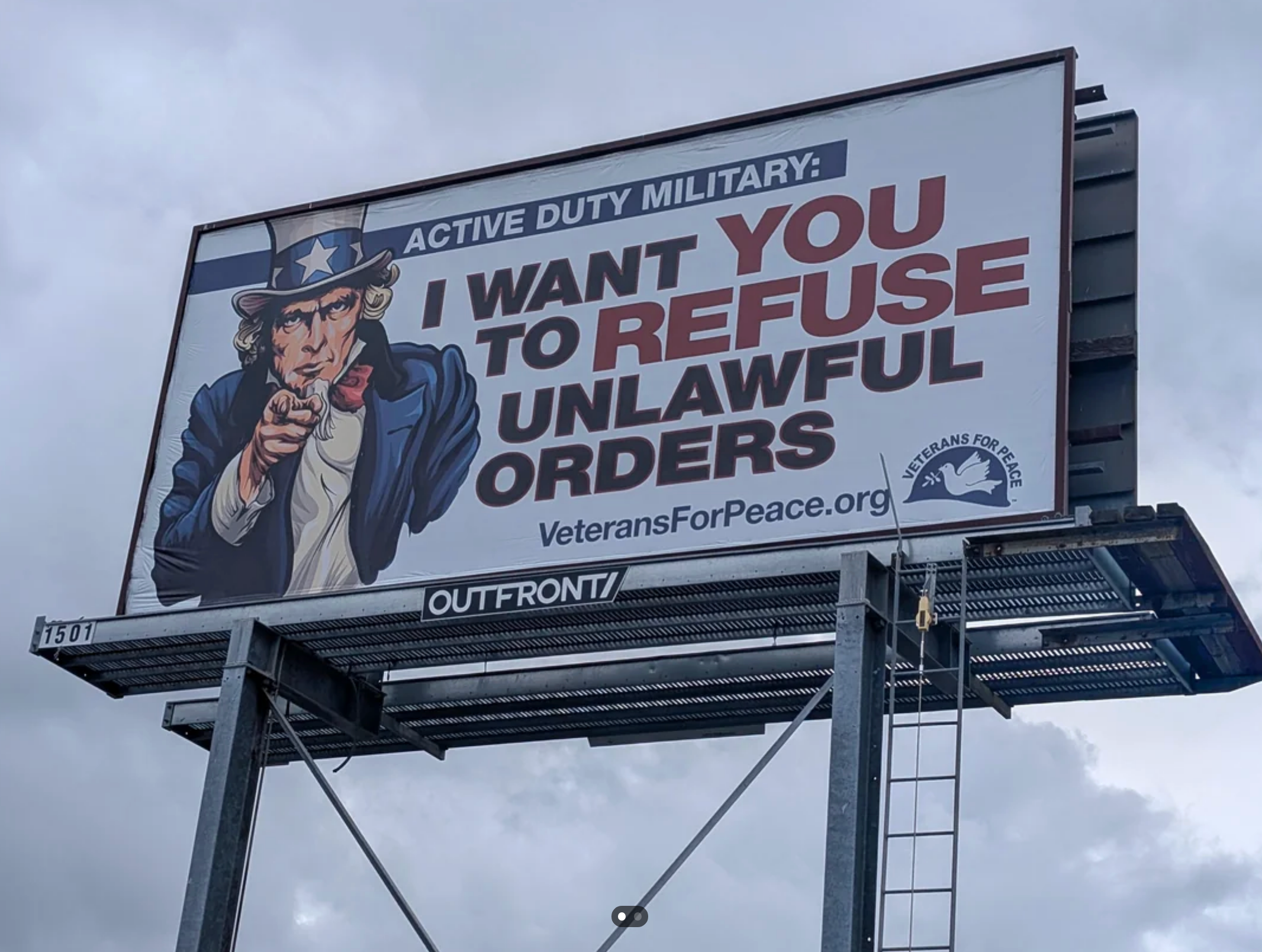 Viral Uncle Sam Billboard Near Military Base