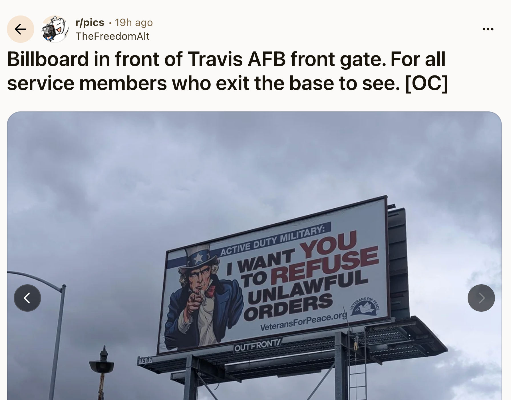Viral Uncle Sam Billboard Near Military Base
