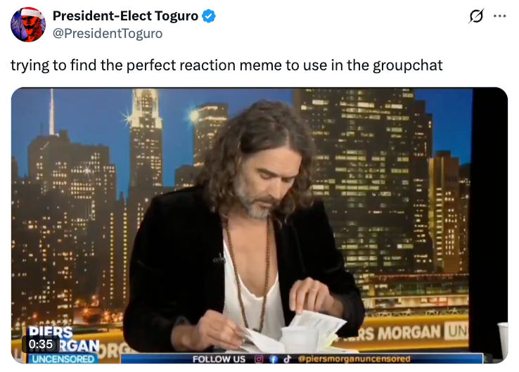 Viral Russell Brand Clip Dubbed 'Meme Of The Year'