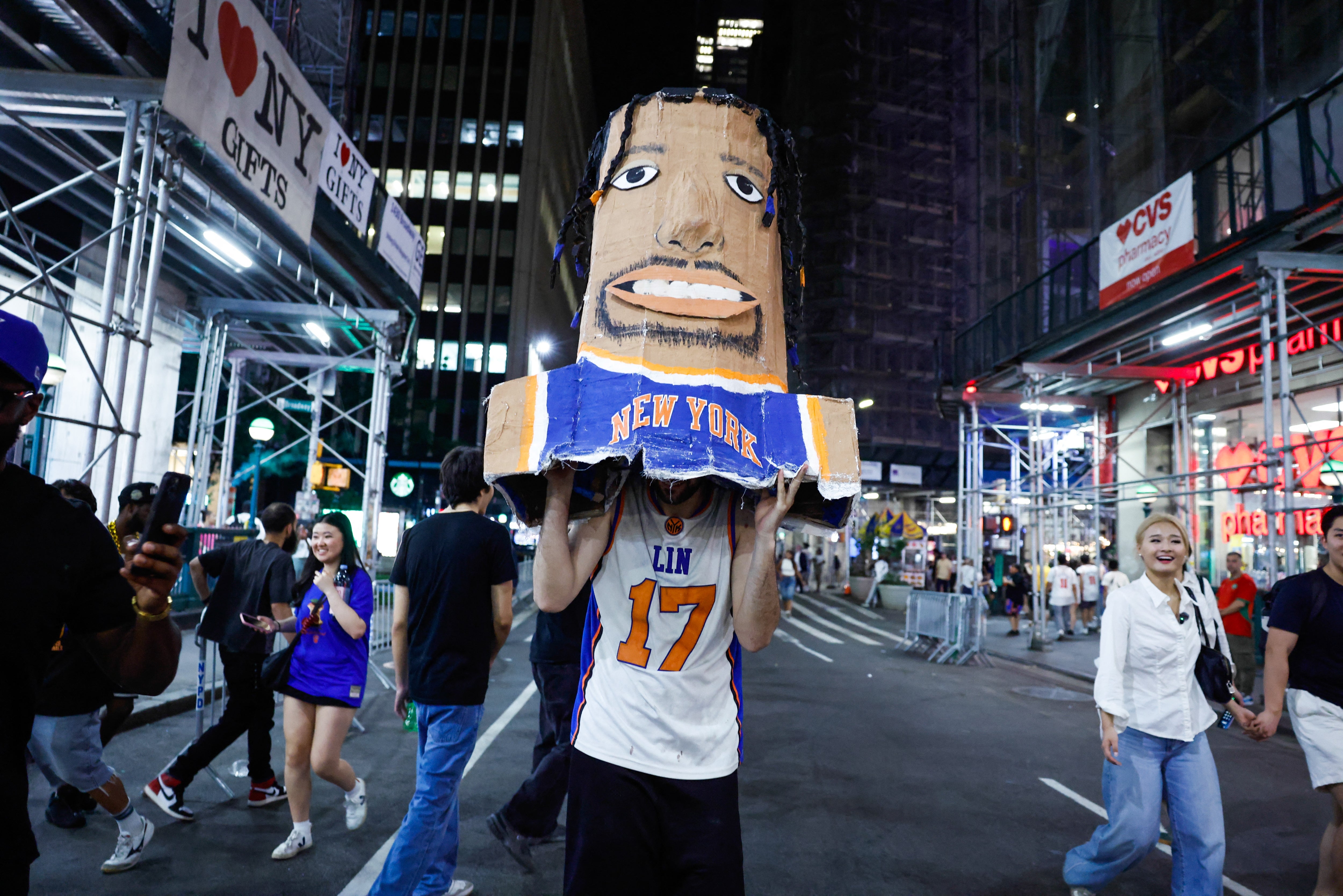 Photos Of Knicks Fans Celebrating Finals Win In NYC