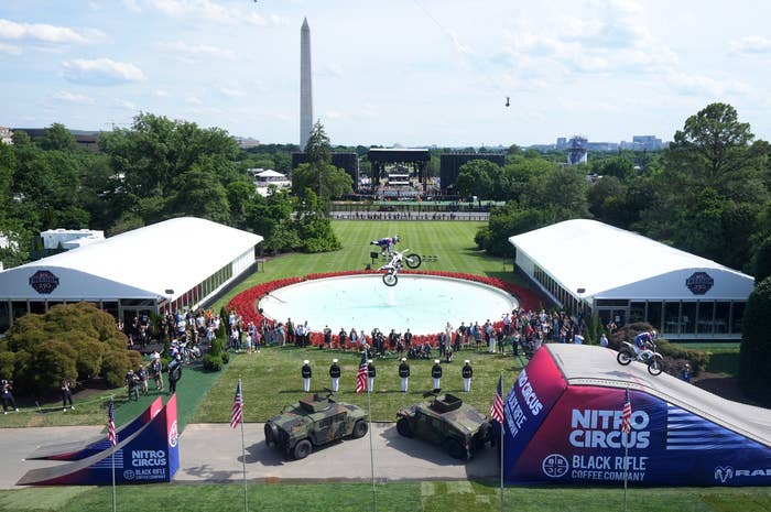 Viral Photos: Dirt Bike Stunts At The White House
