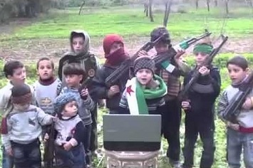 Syrian Toddlers Brandish Machine Guns In Rebel Video