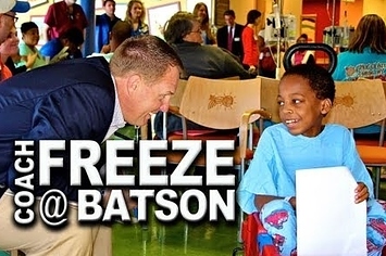 Ole Miss Football Coach Hugh Freeze Visits Batson Children's Hospital