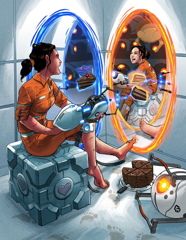17 Excellent Examples Of Chell Fan Art