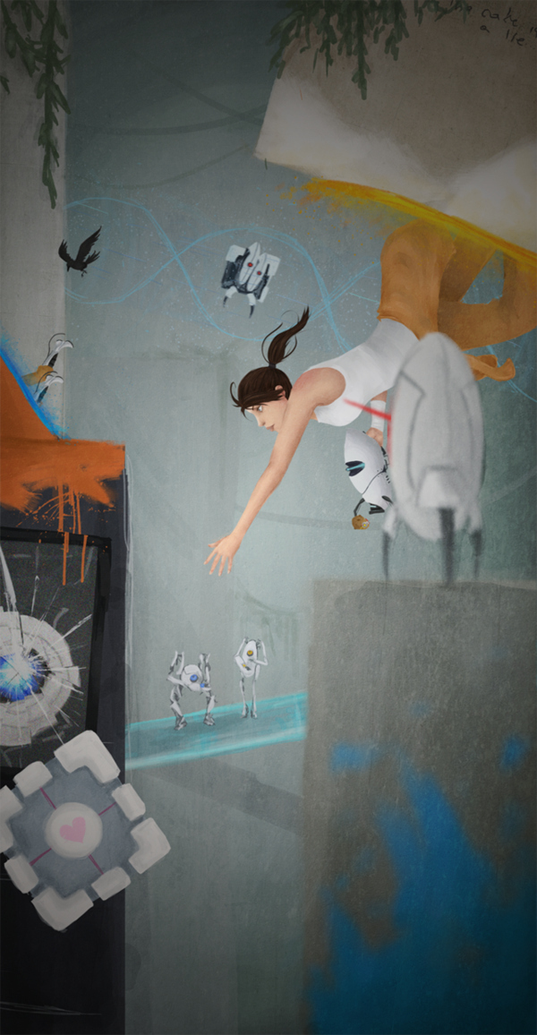 17 Excellent Examples Of Chell Fan Art