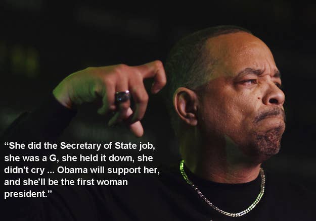 Ice T Endorses Clinton For President
