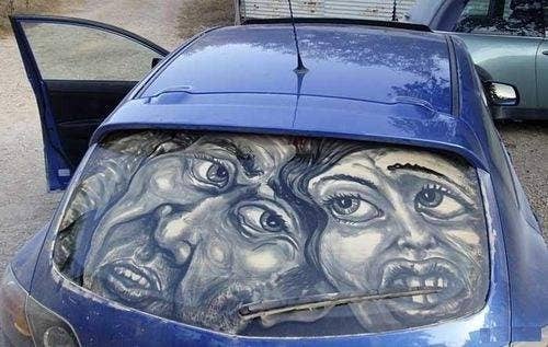 The Most Amazing Art Made On Dirty Cars