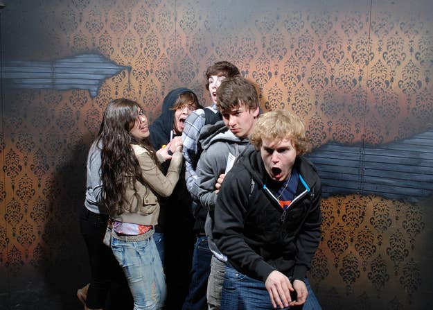 People Getting Scared In Haunted Houses