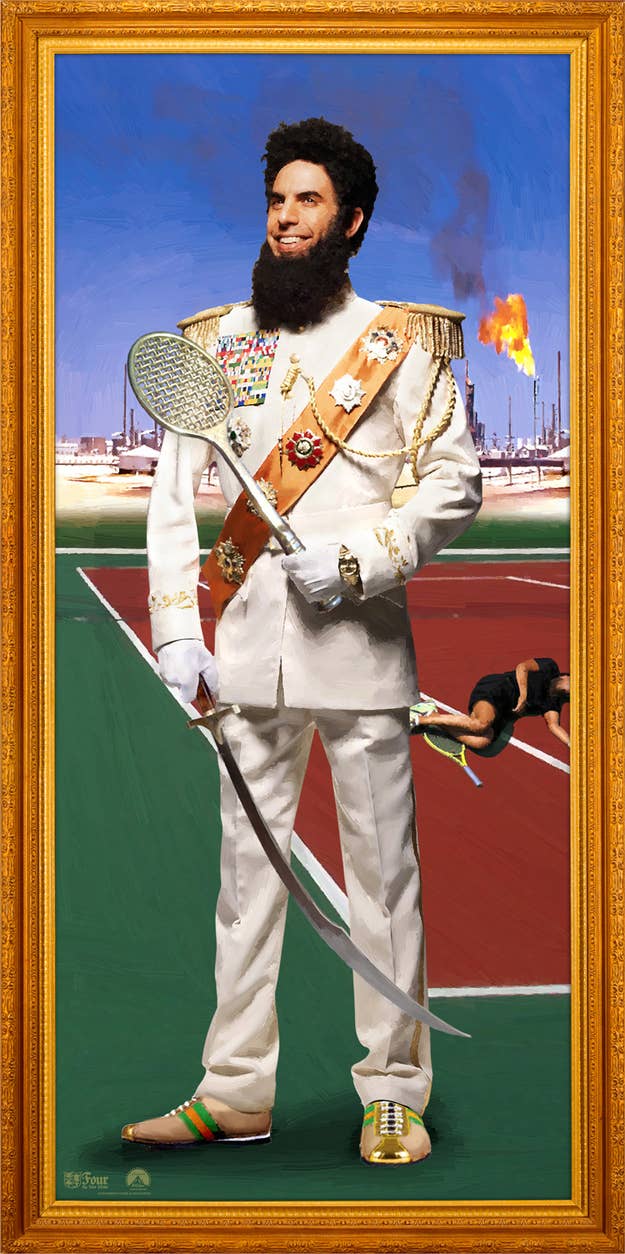 Exclusive! "The Dictator" Graces Us With His Portraiture