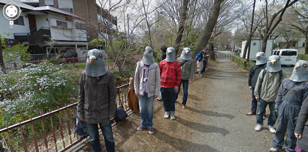People In Giant Pigeon Masks Troll The Heck Out Of Google Streetview In ...