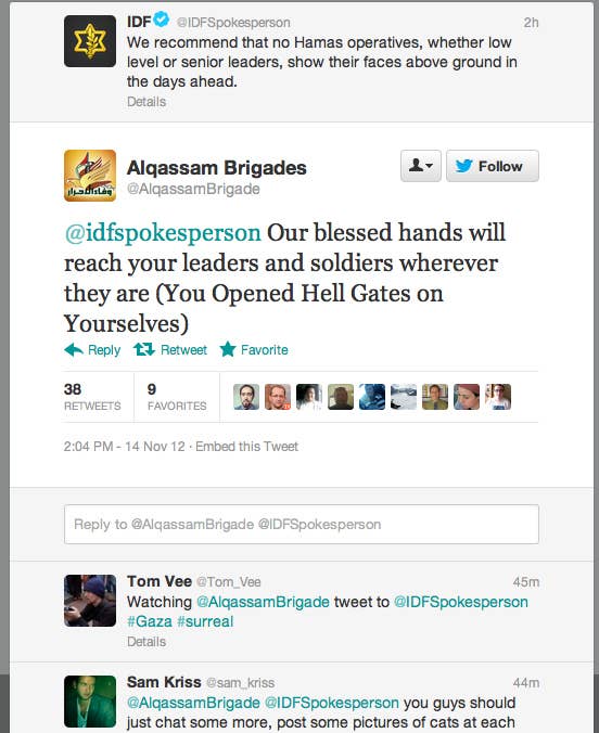 Israel and Hamas Engage in Twitter (And Real) War