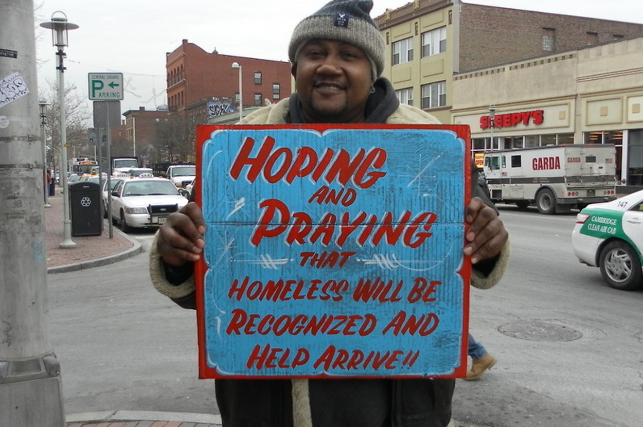 Artists Make Hand-Painted Signs For Homeless People, With Touching Results