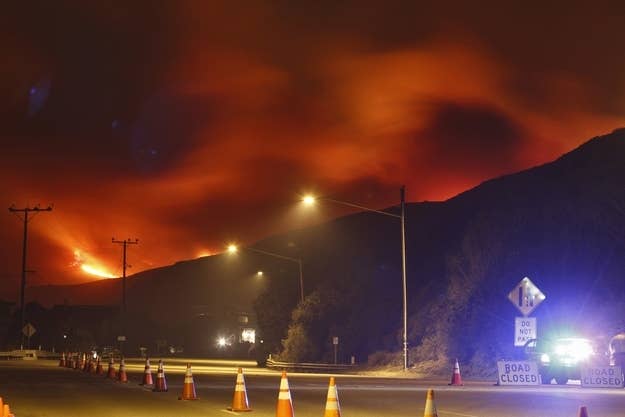 Springs Fire Reaches Pacific Coast Highway