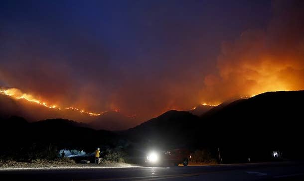 Springs Fire Reaches Pacific Coast Highway