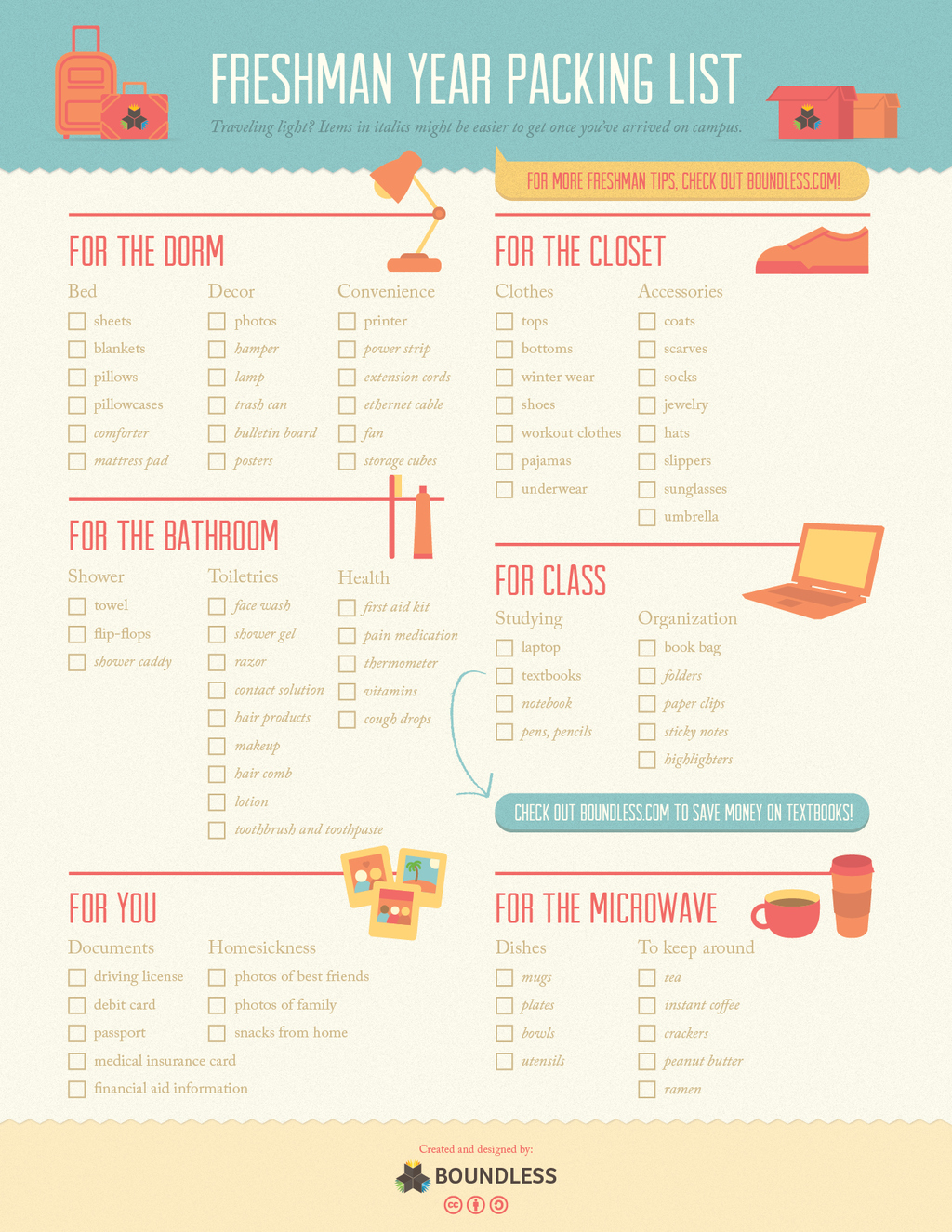 Your Freshman Year College Packing List
