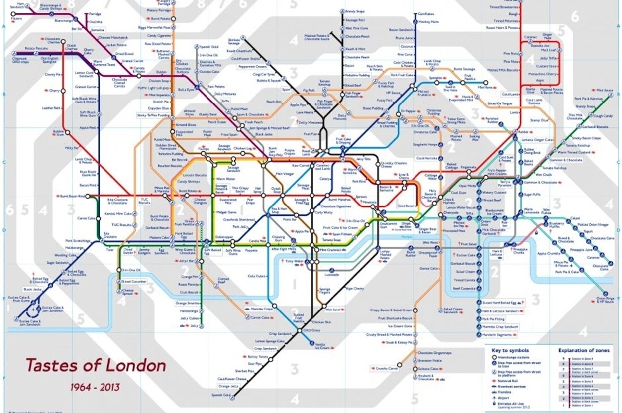 This Is A Map Of What Every Tube Station Tastes Like